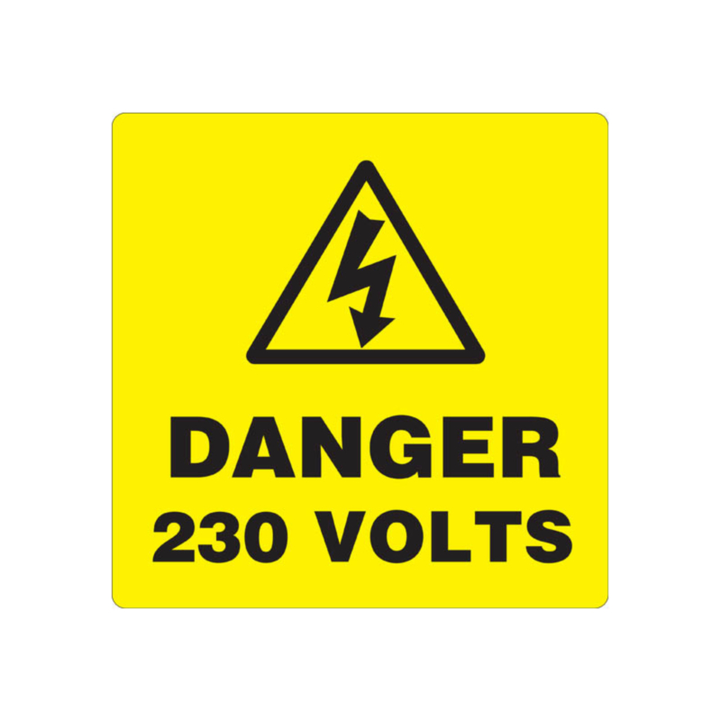 230 Volts Labels 100x100mm | Labels Online