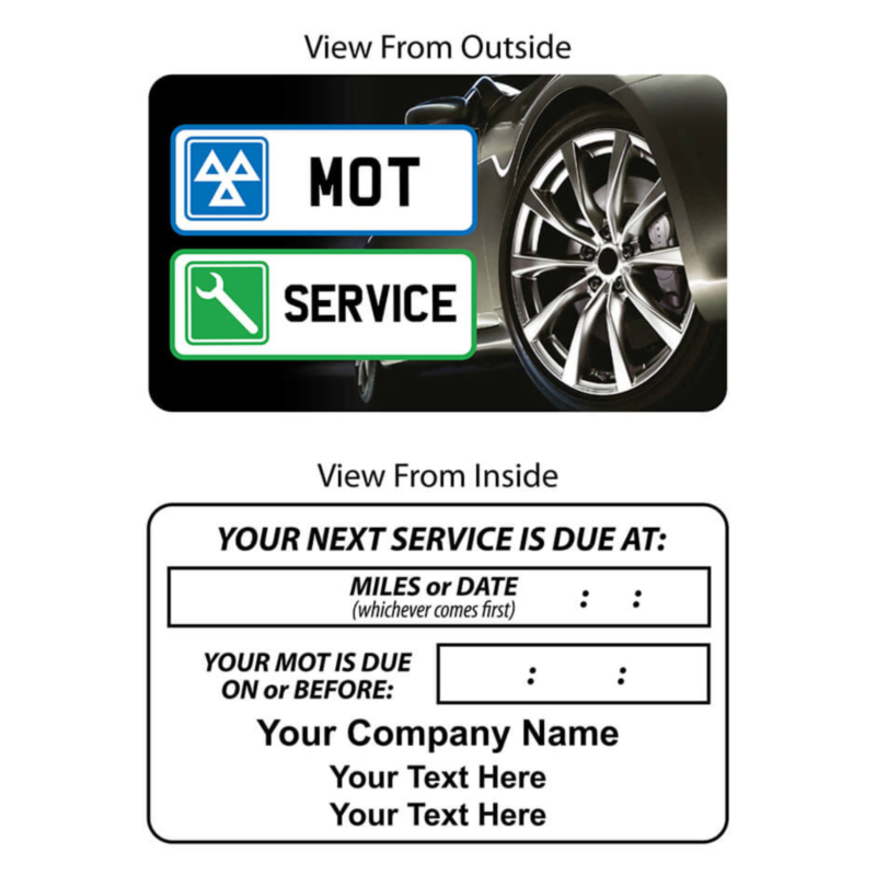 MOT / Service Reminder Window Stickers 60x35mm | Labels Online