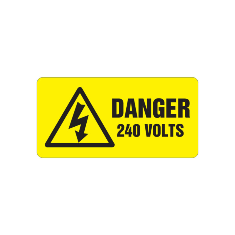 Danger 240 Volts Labels 100x50mm | Labels Online