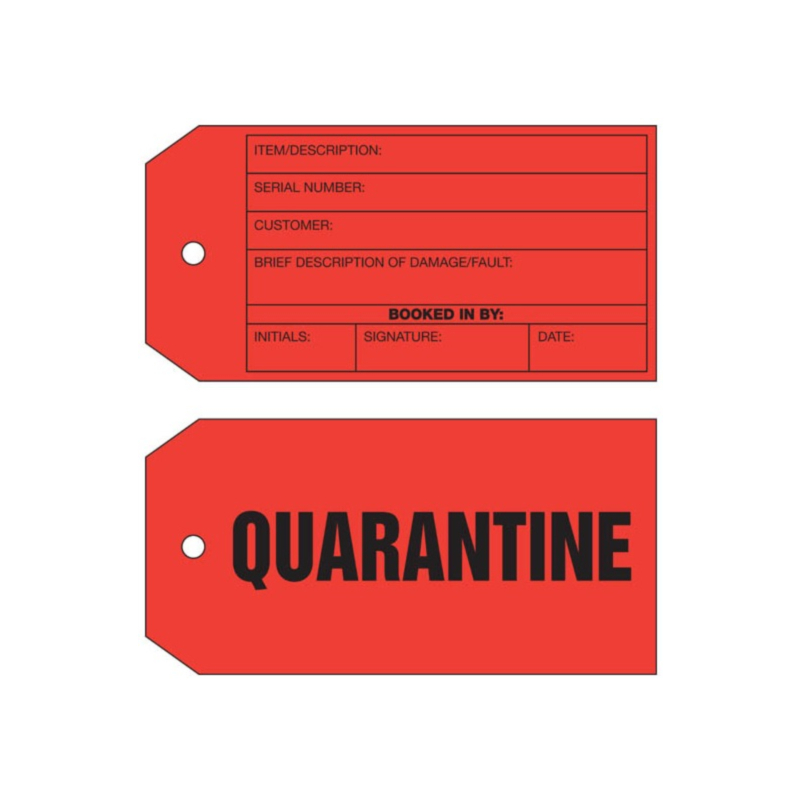 Buy Quarantine Repair Tags Online | Labels Online
