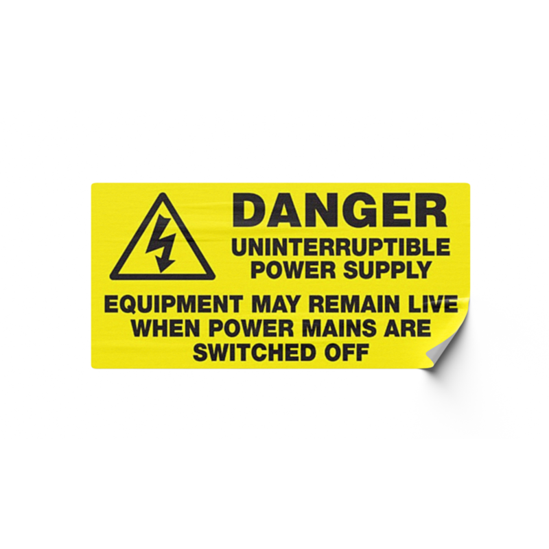 Danger Uninterruptible Power Supply Labels 100x50mm | Labels Online
