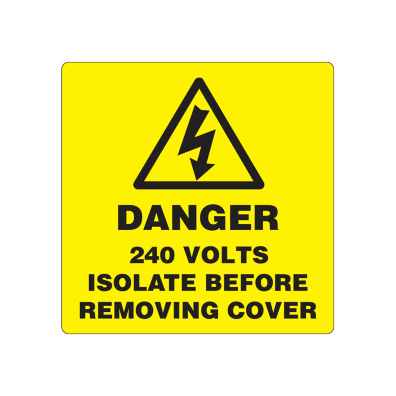 240 Volts Stickers 50x50mm | Labels Online