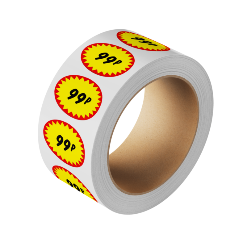 Starburst 99p Permanent Price Labels | Labels Online