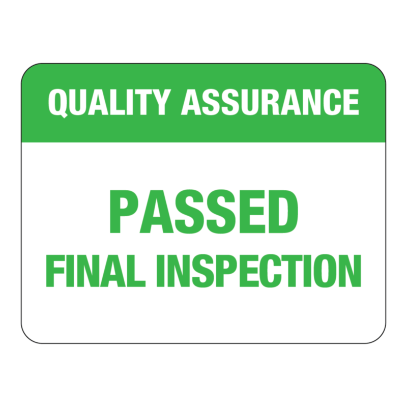 Quality Assurance Passed Final Inspection Labels | Labels Online