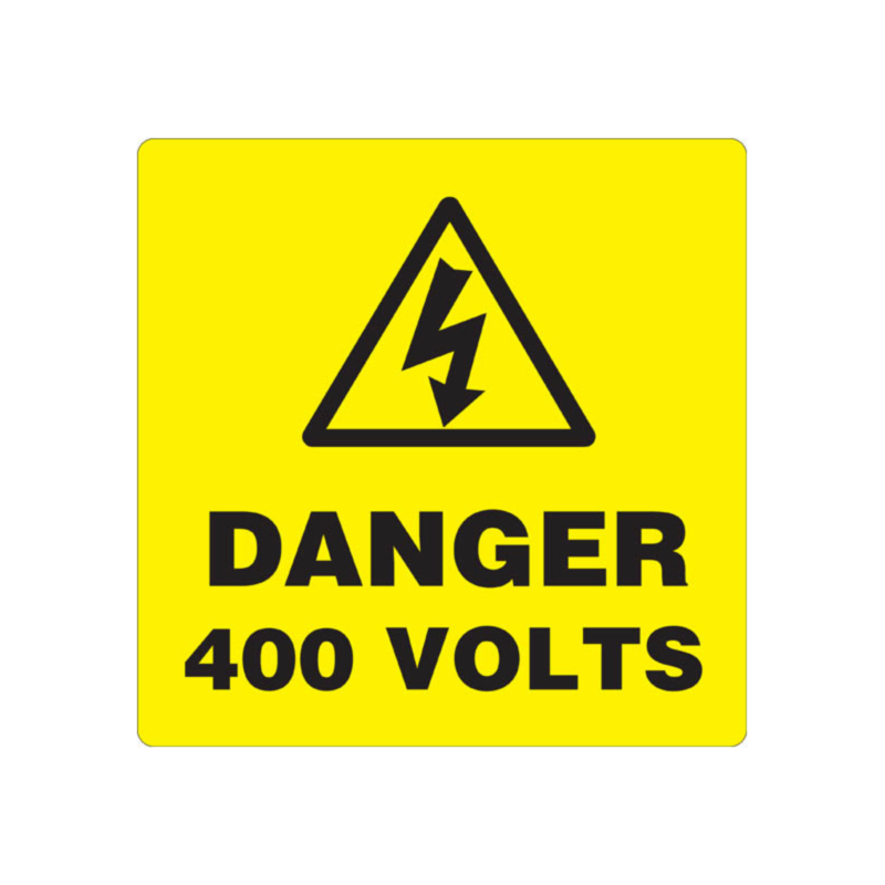 400 Volts Labels 100x100mm | Labels Online