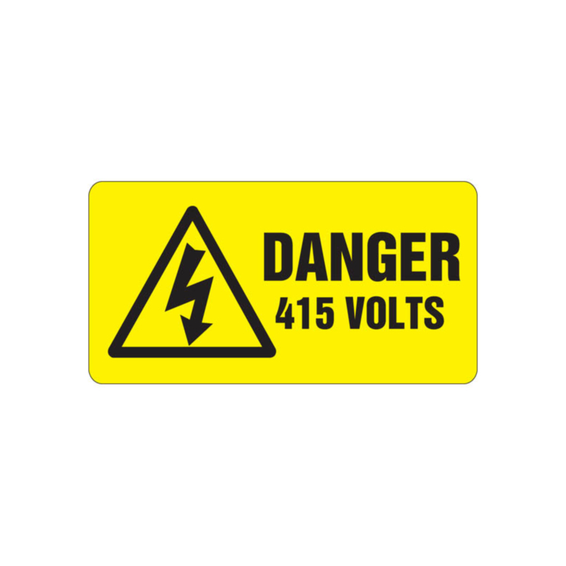 Danger 415 Volts Labels 63x33mm | Labels Online