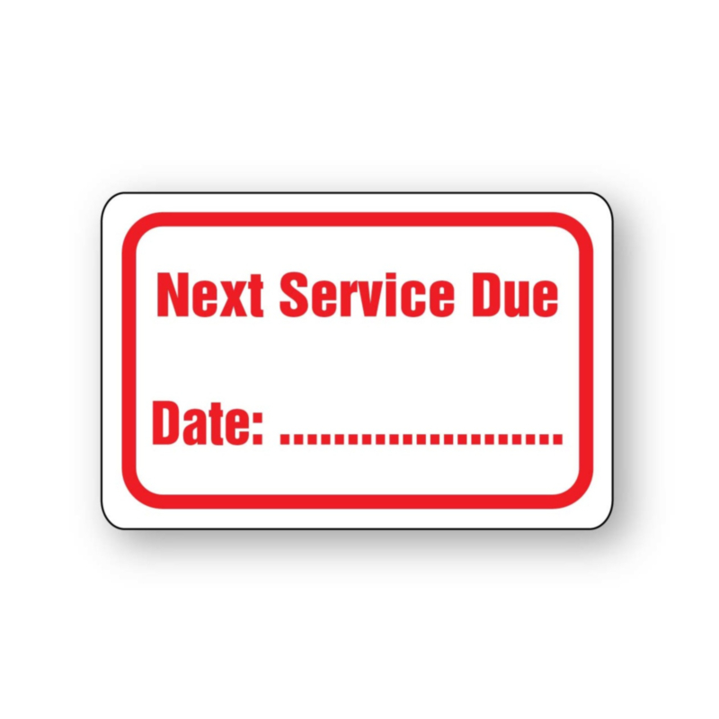 Next Service Due Stickers 38x25mm | Labels Online