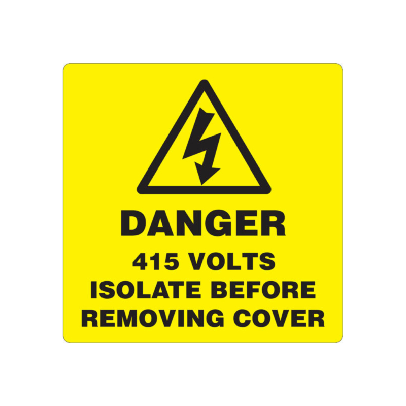 415 Volts Stickers 100x100mm | Labels Online