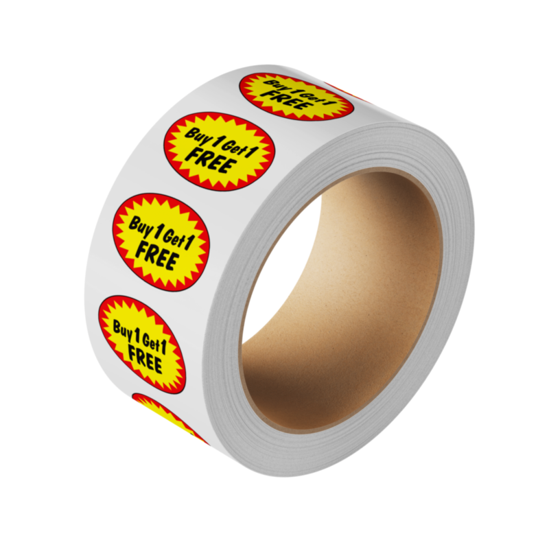 Buy 1 Get 1 Free Stickers 37x28mm Permanent | Labels Online