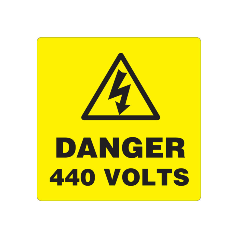 440 Volts Labels 100x100mm | Labels Online