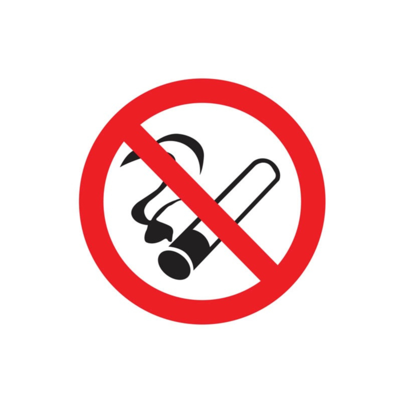 No Smoking Window Sticker 70mm | Labels Online