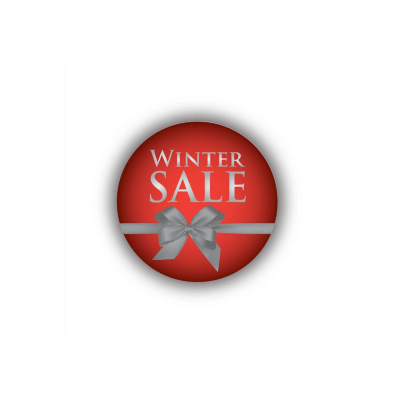 Red Winter Sale Stickers 30mm Permanent | Labels Online