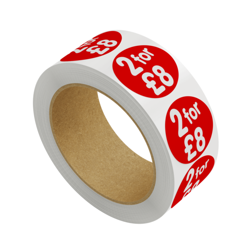 2 For £8 Price Stickers 30mm Permanent | Labels Online