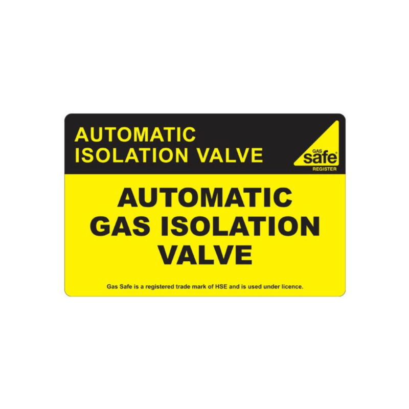 Automatic Gas Isolation Valve Labels 100x65mm | Labels Online