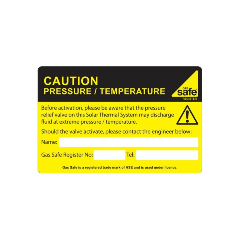 Caution Pressure / Temperature Labels 100x65mm | Labels Online