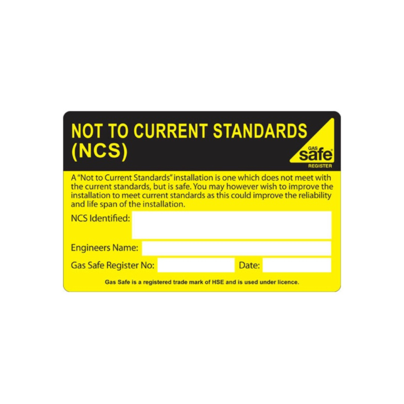 Not To Current Standards (NCS) Labels 100x65mm | Labels Online
