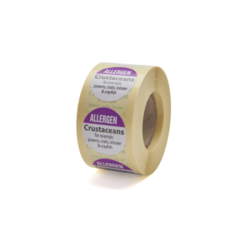 Allergen Crustaceans Labels 25mm Diameter | Labels Online