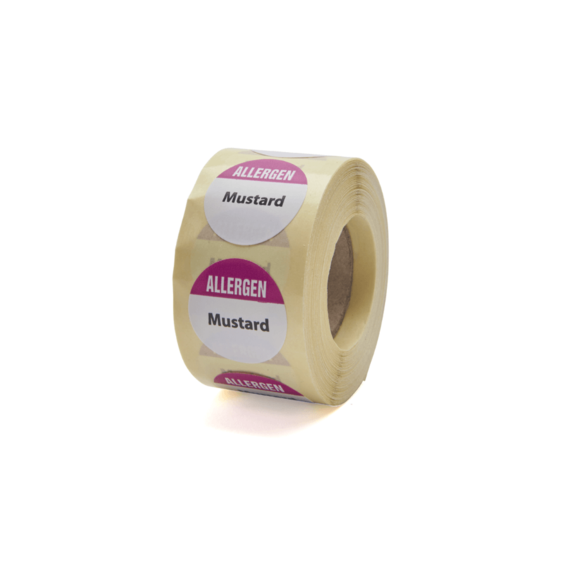 Allergen Mustard Labels 25mm | Labels Online