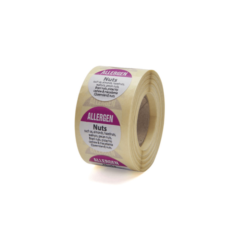 Allergen Nuts Labels 25mm | Labels Online