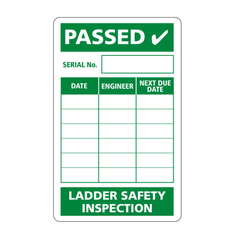 Ladder Safety Inspection Labels 80x50mm | Labels Online