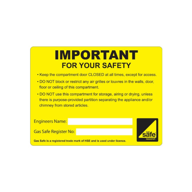 Keep Compartment Door Closed Labels 100x75mm | Labels Online
