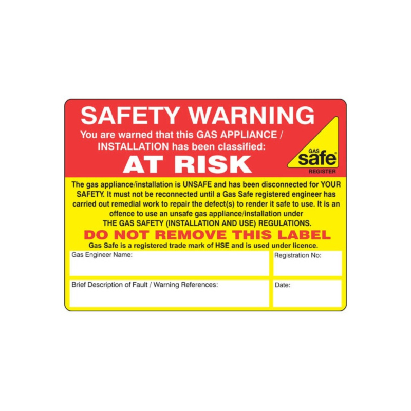 Safety Warning At Risk Labels 100x75mm | Labels Online