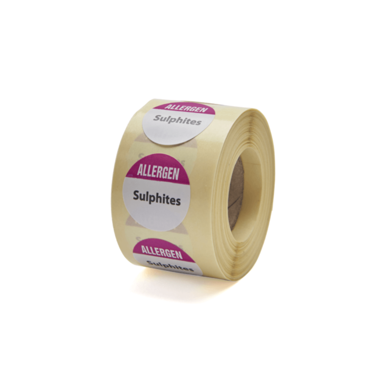 Allergen Sulphites Labels 25mm | Labels Online