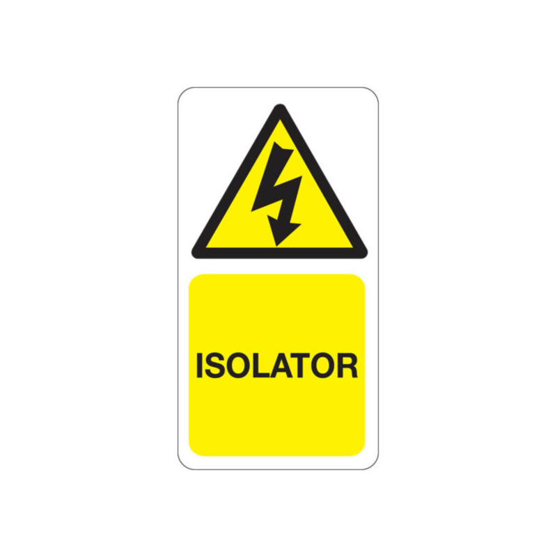Electrical Isolator Labels 33x63mm | Labels Online