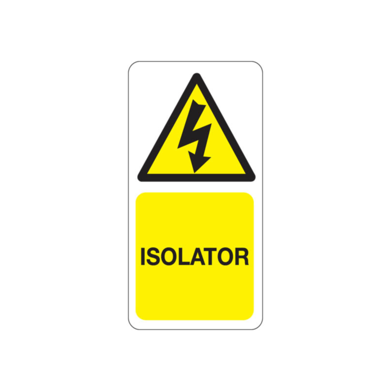 Electrical Isolator Labels 25x50mm | Labels Online