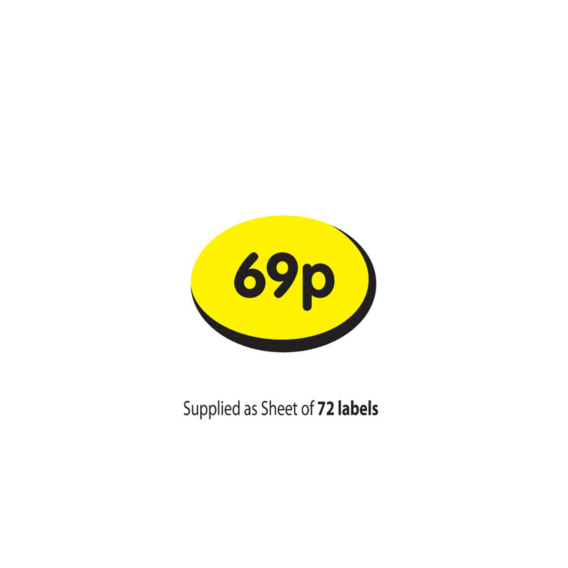 69p Price Label 19x14mm Permanent | Labels Online