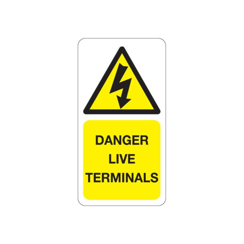 Danger Live Terminals Labels 33x63mm | Labels Online