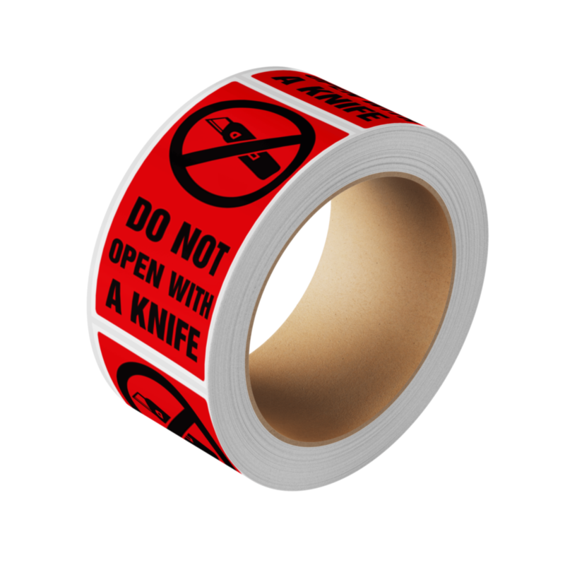 Do Not Open With a Knife Labels 75x150mm | Labels Online