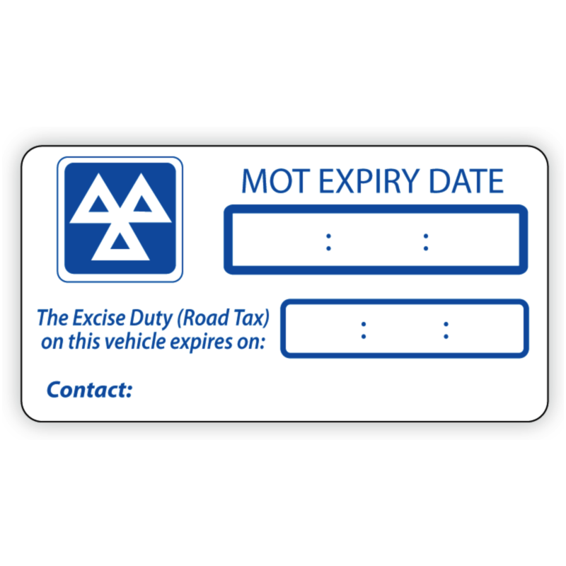 MOT & Tax Expiry Reminder Labels 63x33mm | Labels Online