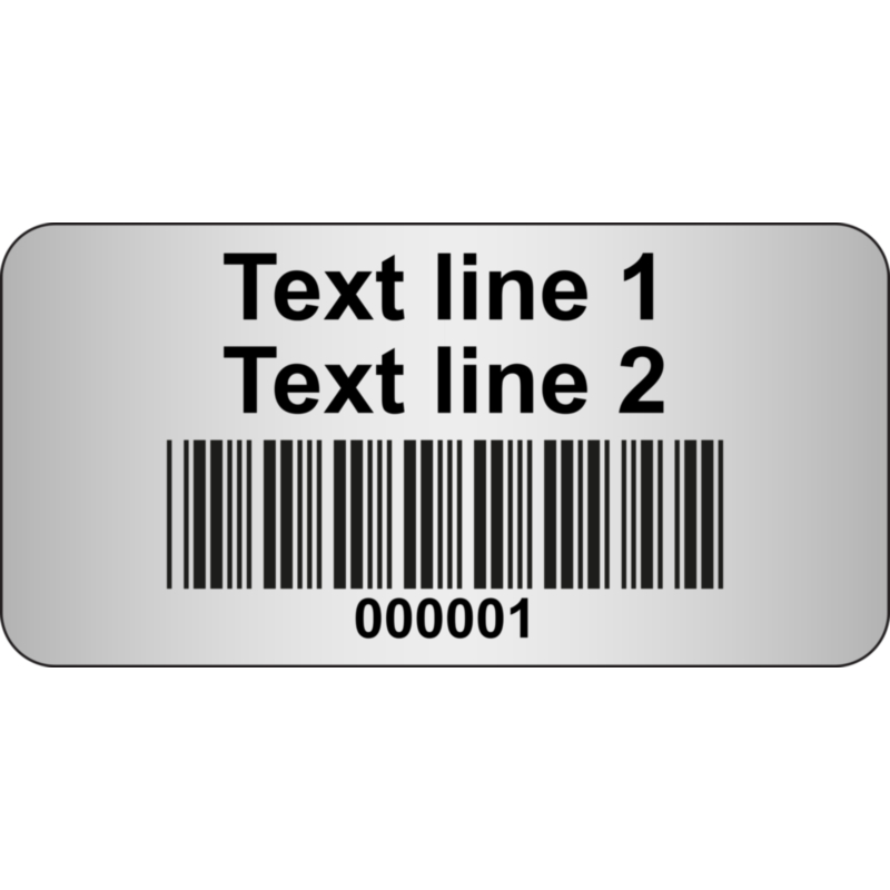 Silver Code 39 Barcode Labels 40x20mm | Labels Online