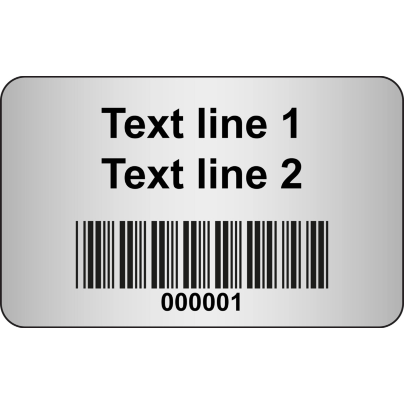 Silver Code 128 Barcode Labels 40x25mm | Labels Online
