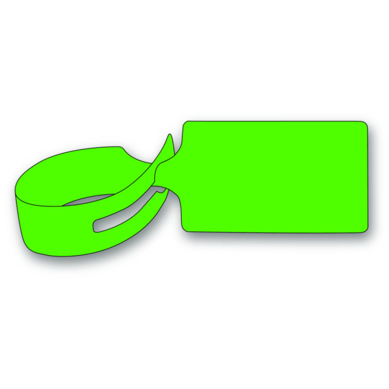 Green Loop Through Tags 245x61mm | Labels Online