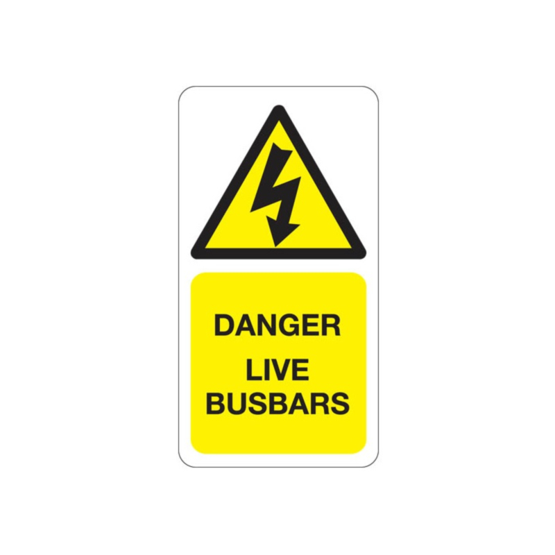 Danger Live Busbars Labels 33x63mm | Labels Online