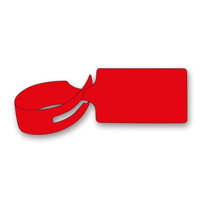 Red Loop Through Tags 245x61mm | Labels Online