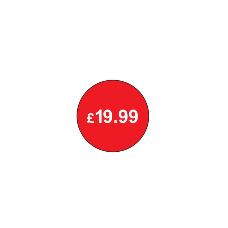 ﾣ19.99 Price Labels 20mm Removable | Labels Online