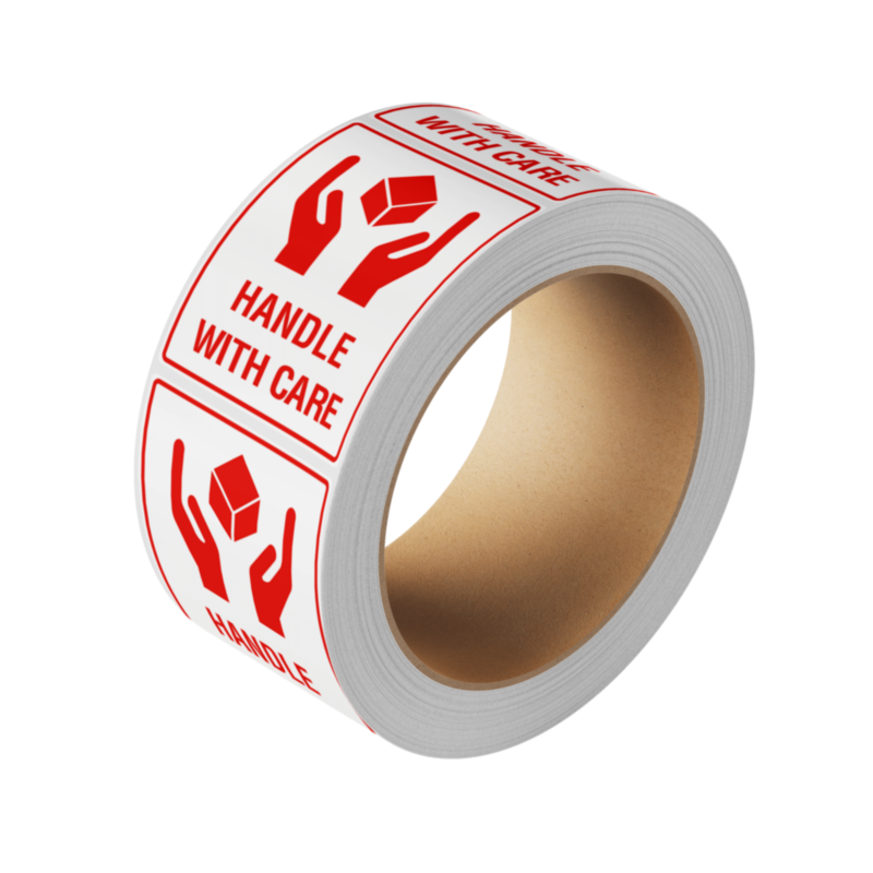 Handle With Care Labels 75x100mm | Labels Online