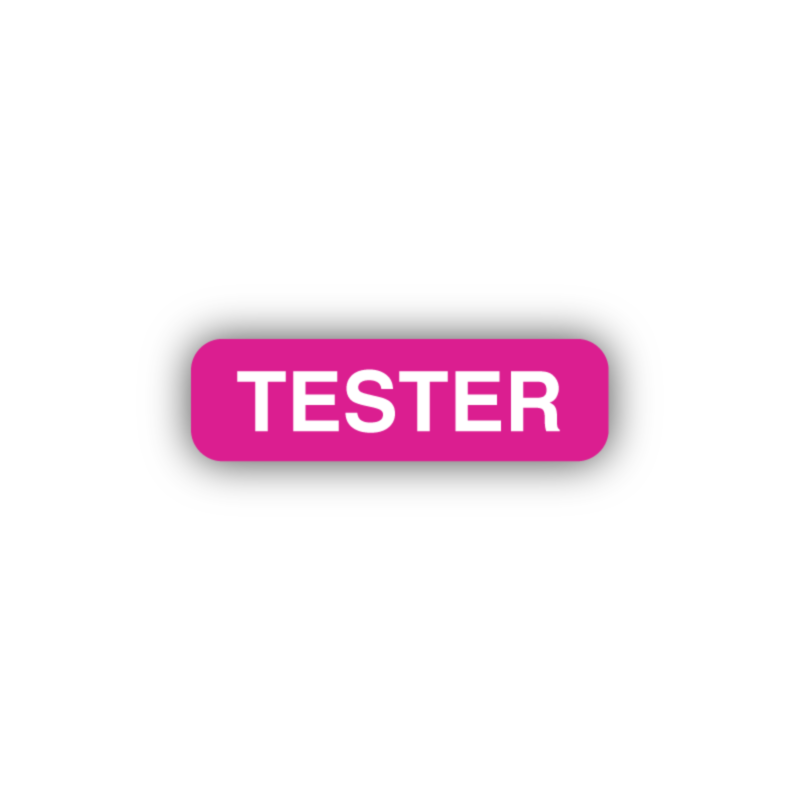 Magenta Tester Stickers 35x10mm | Labels Online