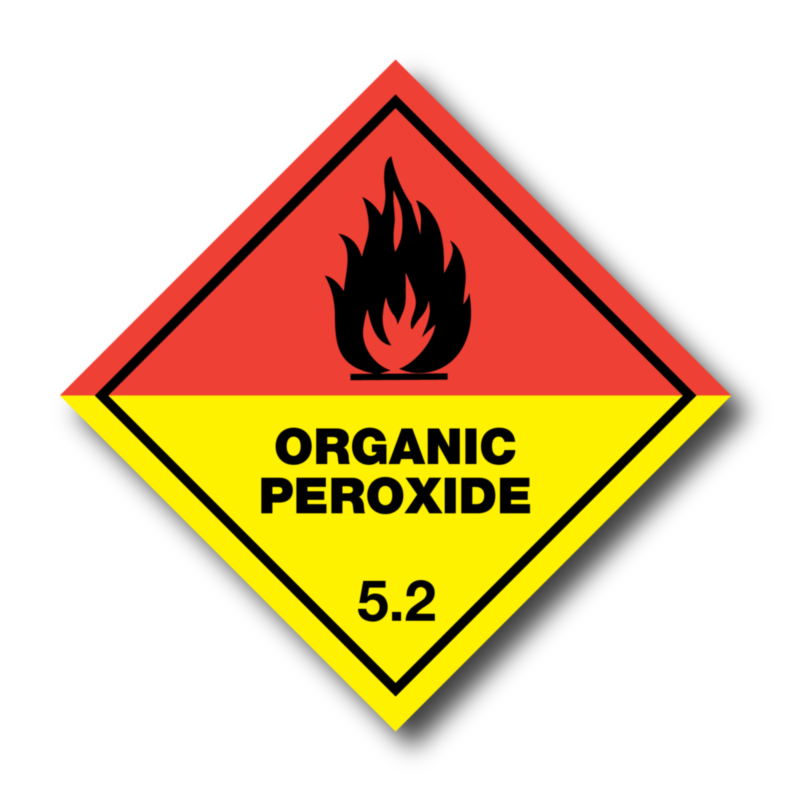 Flammable Organic Peroxide 5.2 Labels 100x100mm | Labels Online