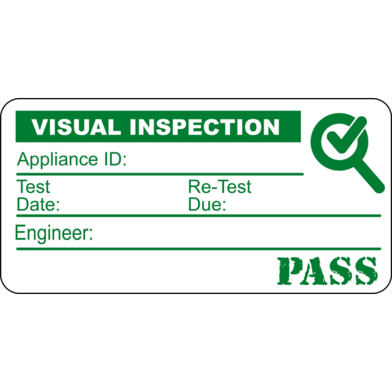 Visual Inspection Labels Green 50x25mm | Labels Online