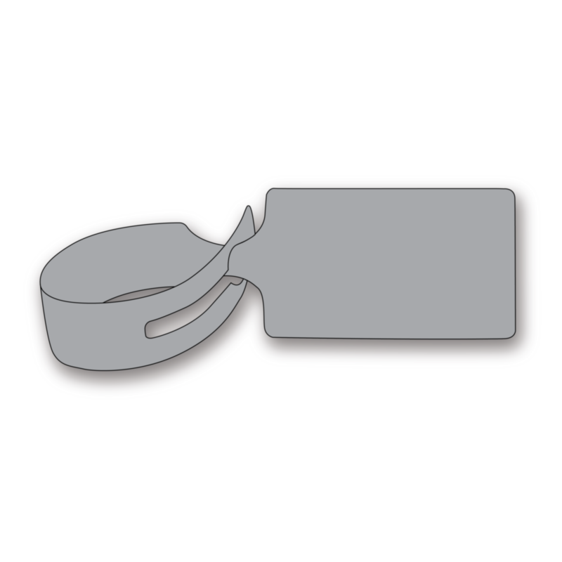 Grey Loop Through Tags 245x61mm | Labels Online