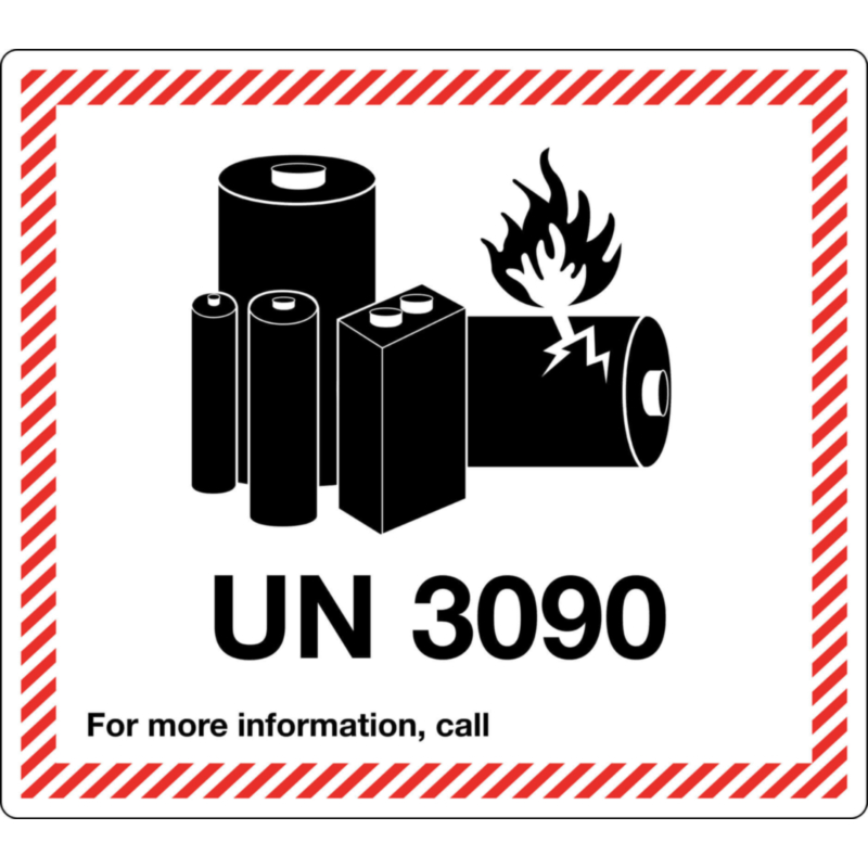 UN 3090 Lithium Metal Battery Labels 120x110mm | Labels Online