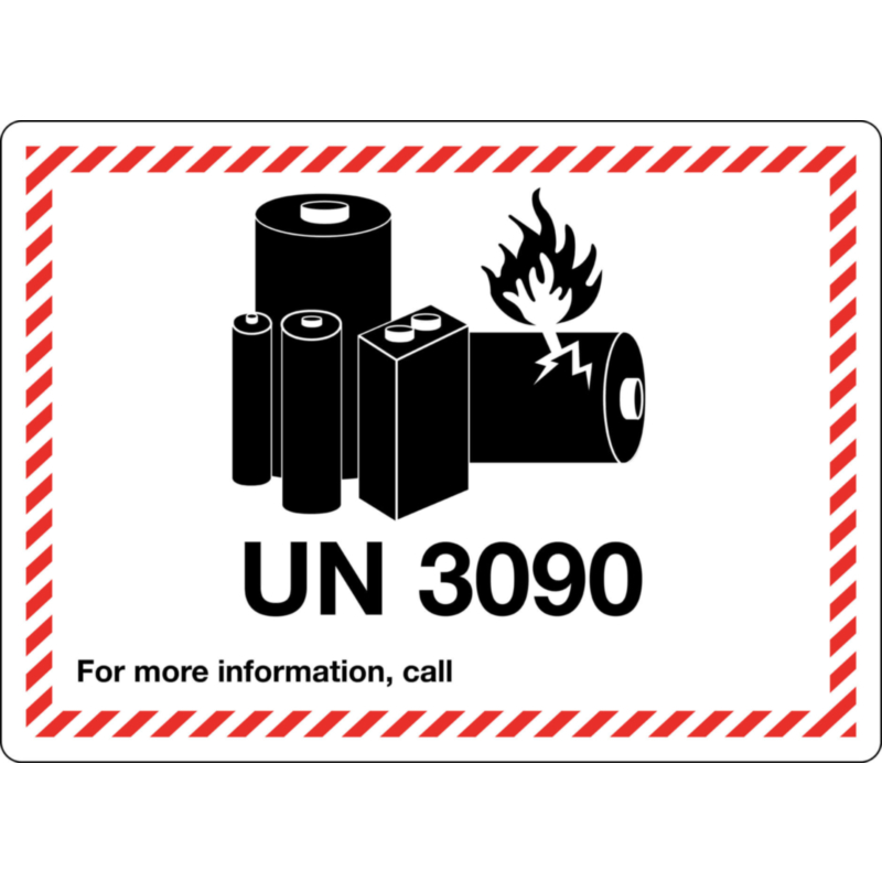 UN 3090 Lithium Metal Battery Labels 105x74mm | Labels Online