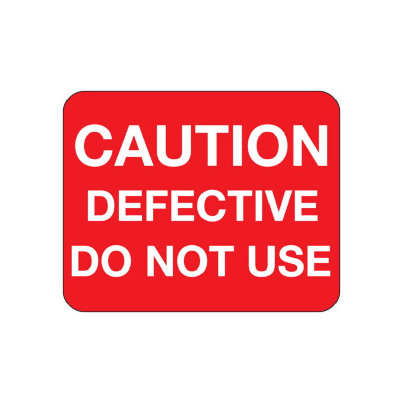 Caution Defective Do Not Use Labels 35x28mm | Labels Online