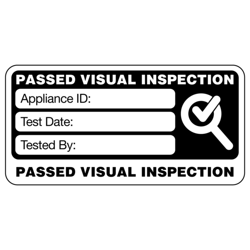 4th Edition Visual Inspection Labels Black 50x25mm | Labels Online
