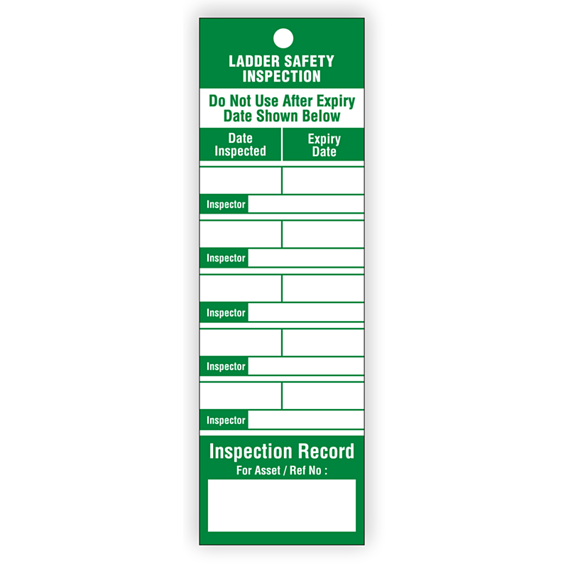Ladder Safety Inspection Tags 50x160mm | Labels Online