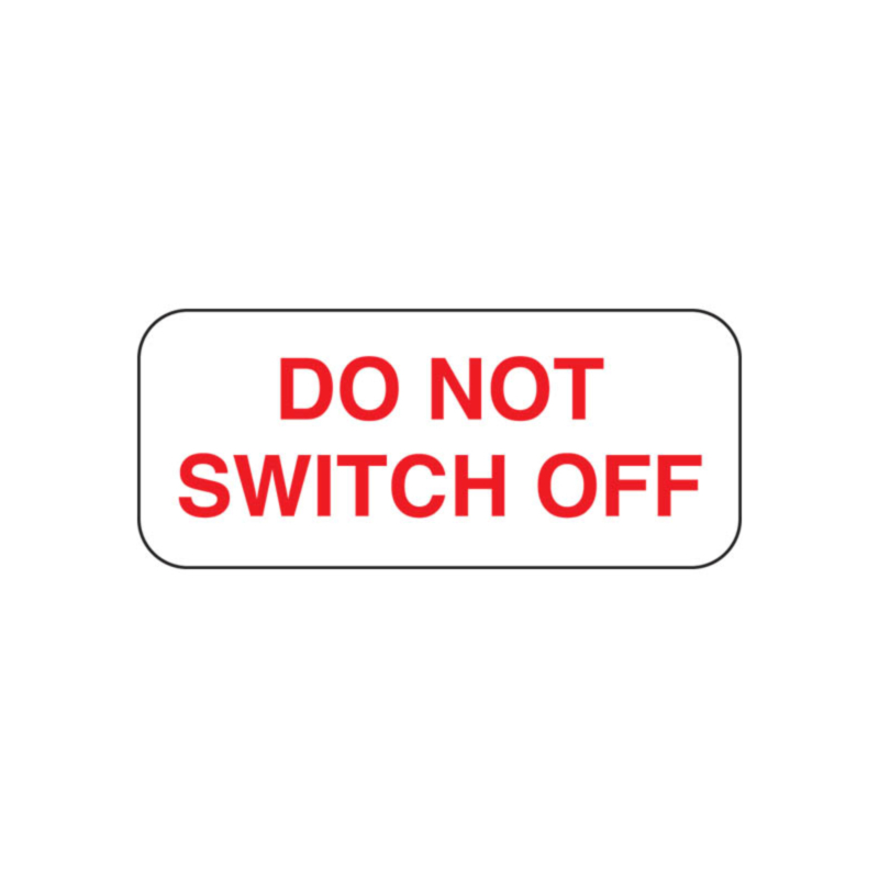Do Not Switch Off Labels 35x15mm | Labels Online